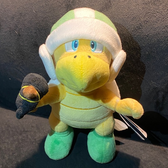 Toys | Green And Yellow Plush Turtle Toy Nintendo Mario Bro Hammer Bros ...
